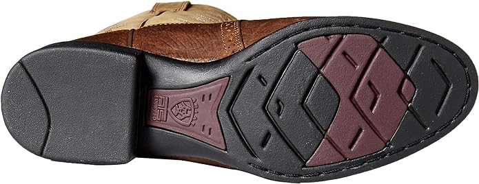 Ariat® Men's Heritage Stockman Tumbled Brown Beige Cowboy Boots ...