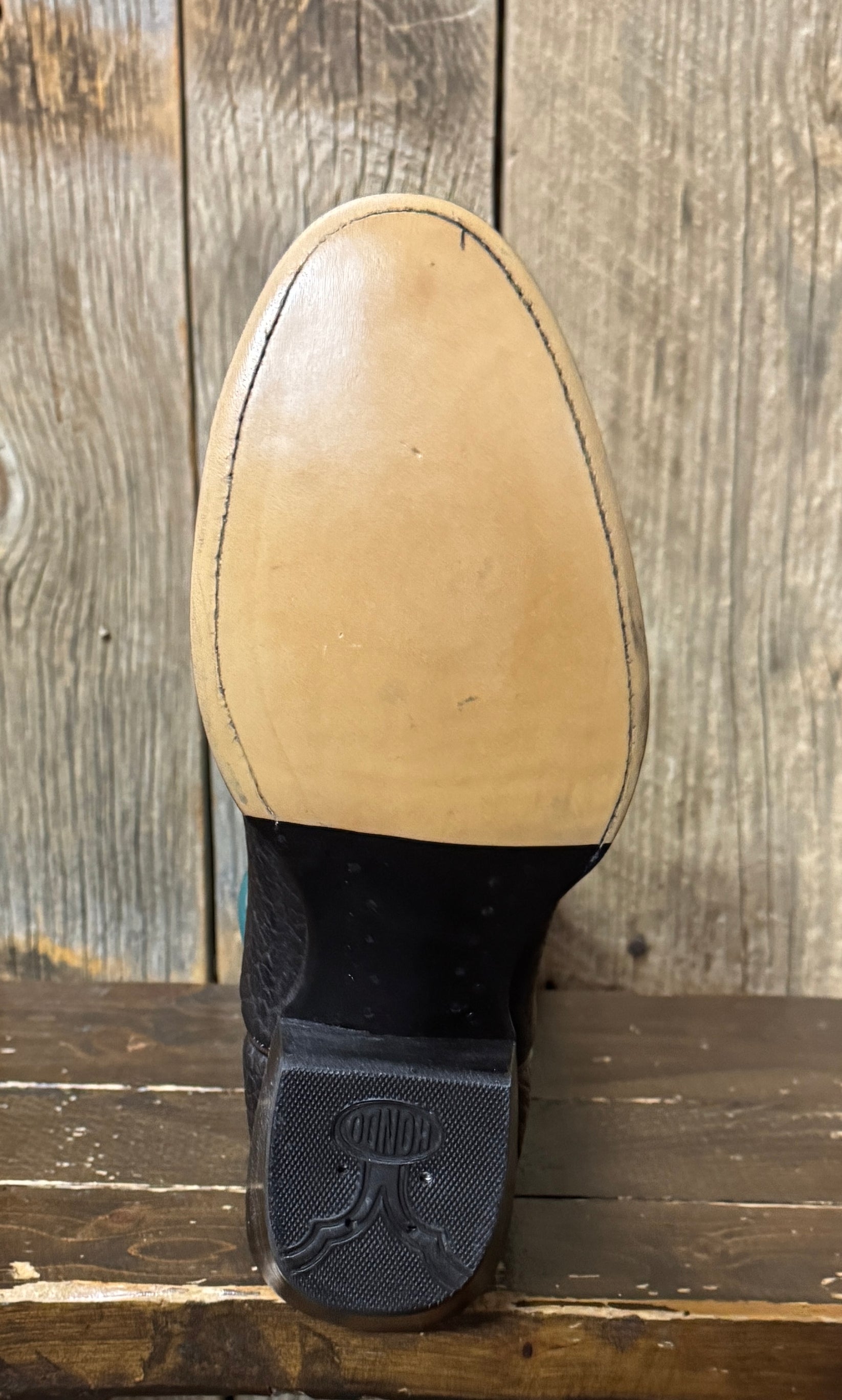 Hondo Solano® Buckaroo Turquoise & Chocolate Bullhide Full Grain Leath ...