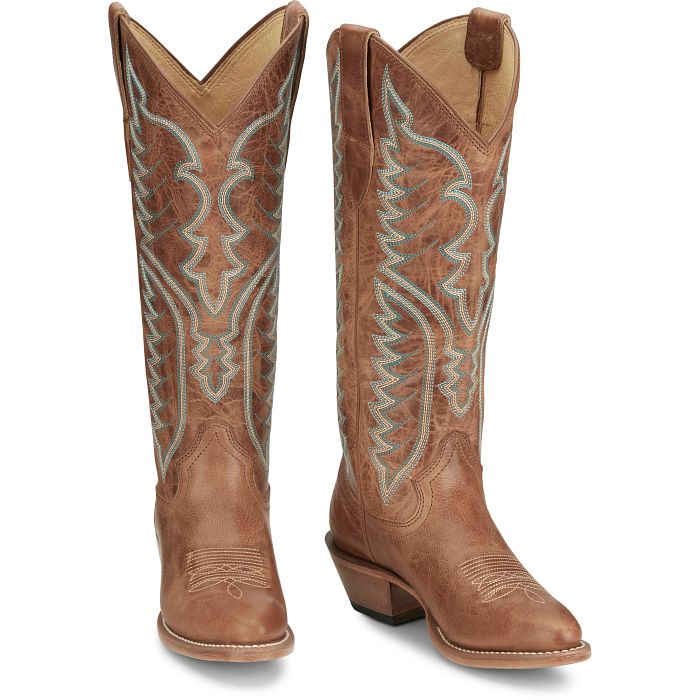 Justin® Women's Evelyn Barnwood 15" Tall Top Cowgirl Boots – Solano's ...