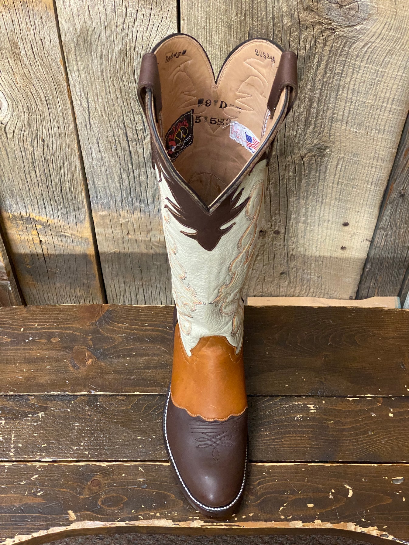 Honcho Solano® Buckaroo Full Grain Leather Tall Top Cowboy Boots - Bon ...