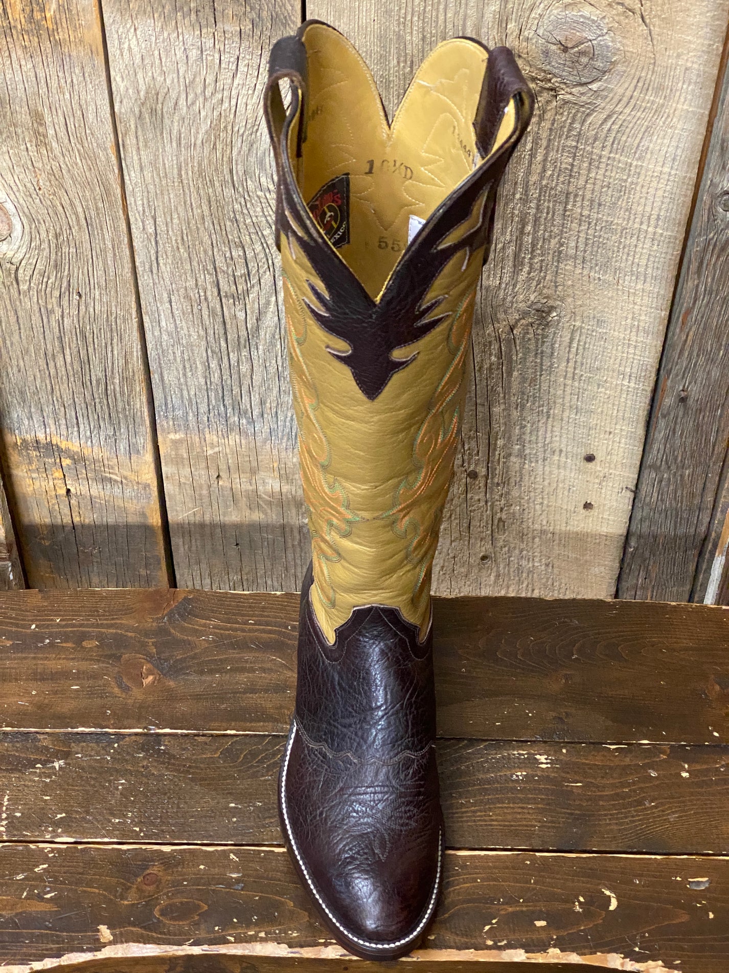 Honcho Solano® Buckaroo Full Grain Leather Tall Top Cowboy Boots - Bon ...